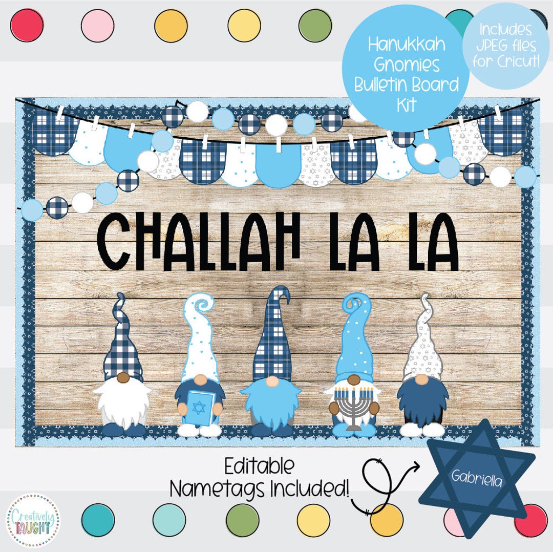Hanukkah Gnomes Hanukkah December Bulletin Board Kit - Etsy