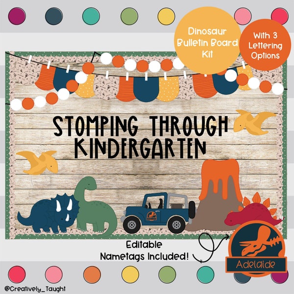 Dinosaur Bulletin Board - Etsy