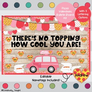 Pizza Delivery Truck Valentines February Bulletin Board - Etsy