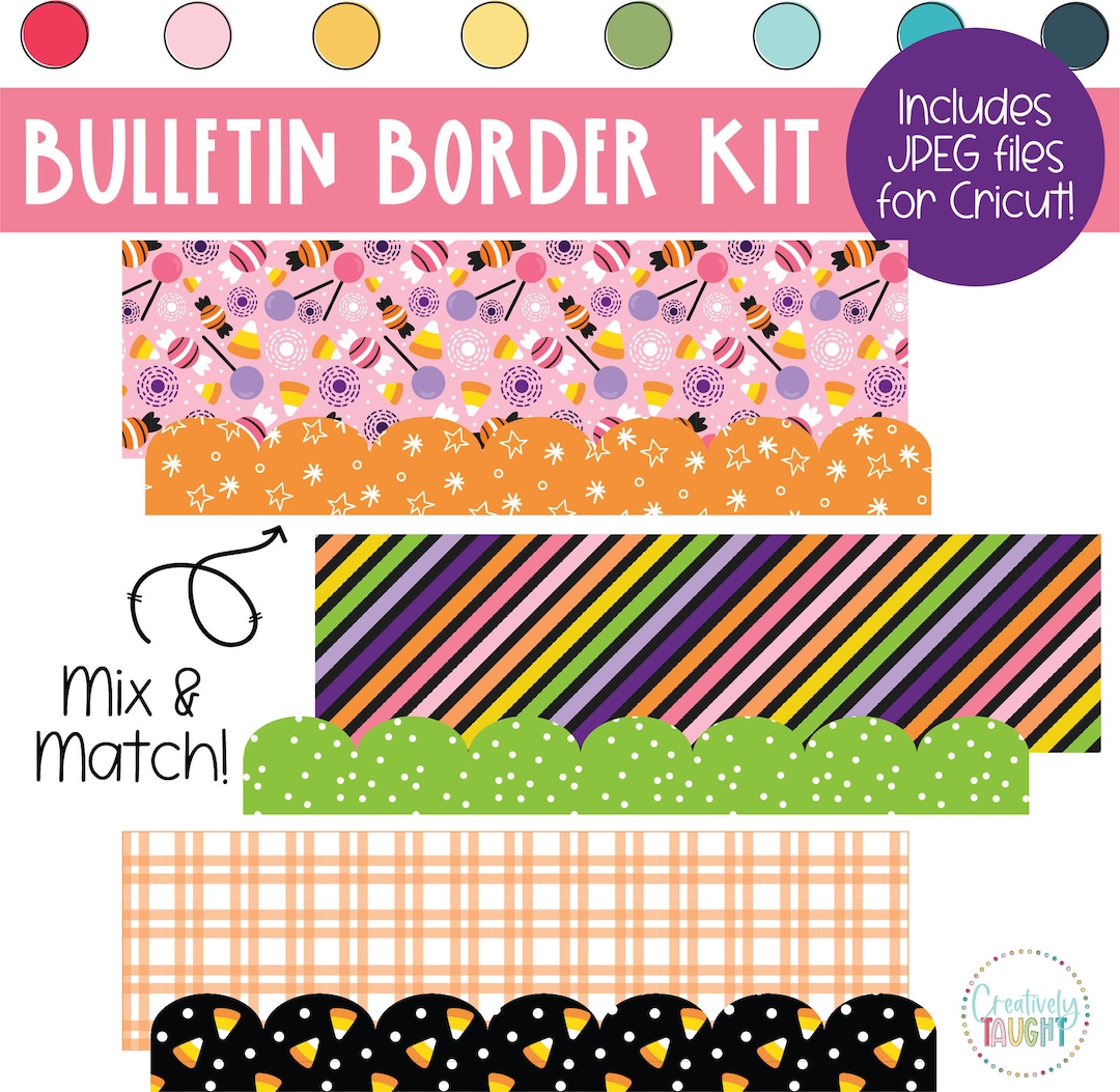 Halloween Candy - Halloween Bulletin Board Borders - Etsy