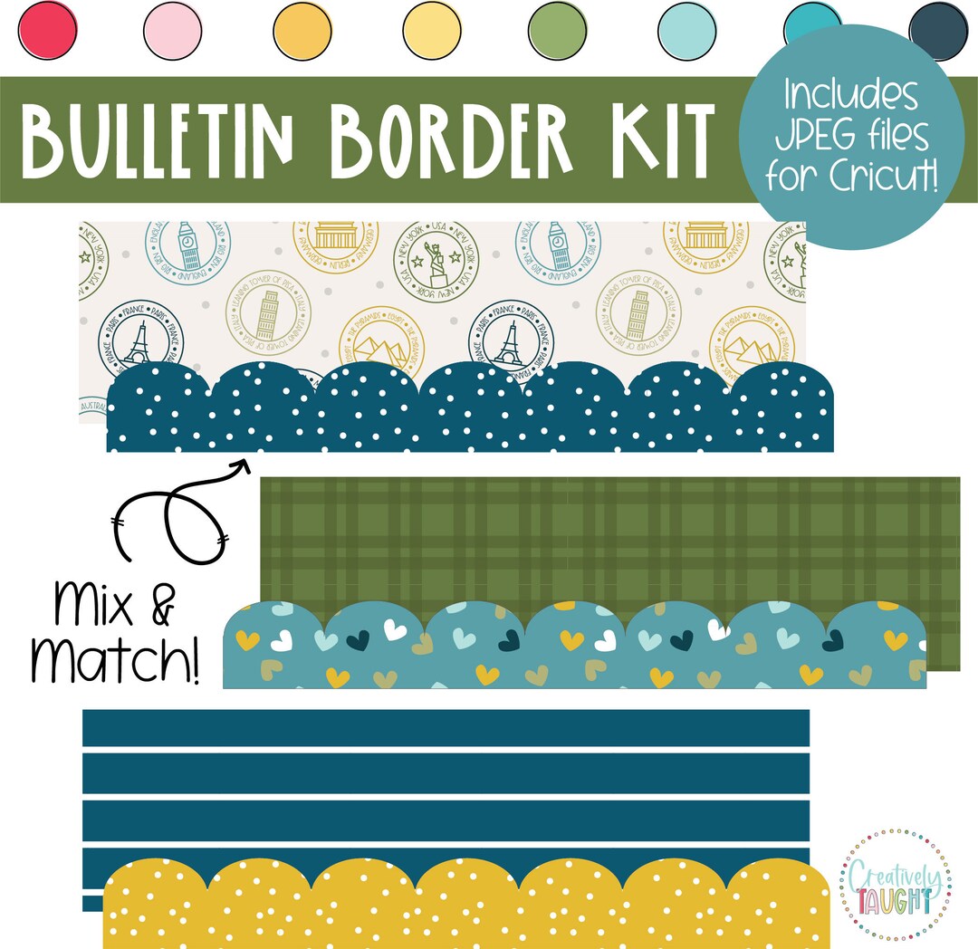Travel Bulletin Board Borders - Etsy