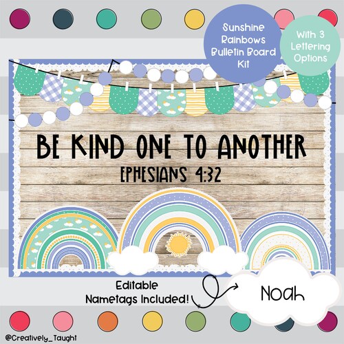 Seeds of Kindness Spring Flowers March Bulletin Board Kit - Etsy