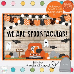 Ghost Truck Fall Halloween October Bulletin Board Kit - Etsy