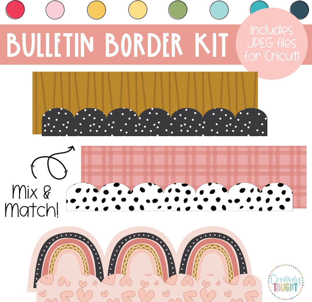 Boho Kindness Bulletin Board Borders - Etsy