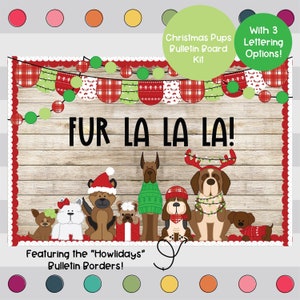 Christmas Pups Christmas December Bulletin Board Kit - Etsy