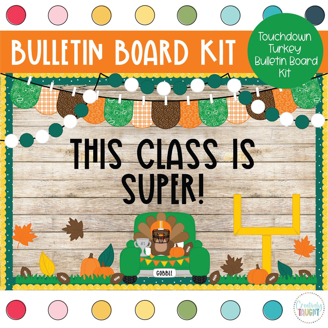 Happy Turkey Day - Fall - Thanksgiving - Bulletin Board Kit - Etsy