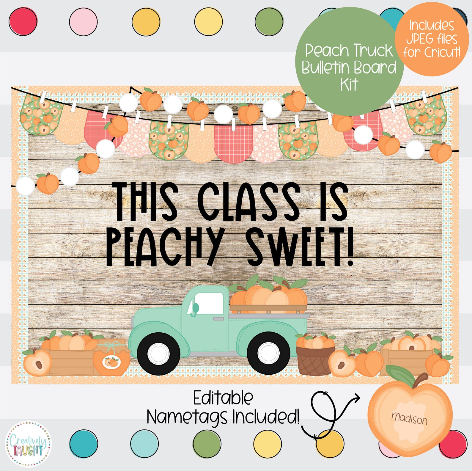 Peachy Sweet Truck Summer Bulletin Board Kit - Etsy