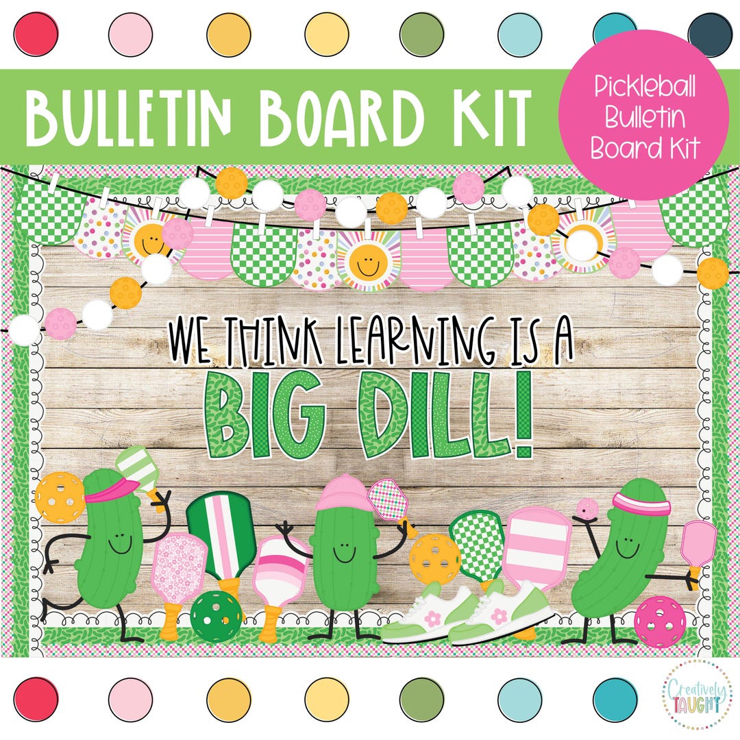 Pickleball Classroom Decor: Bulletin Board Kit (digital Download) - Etsy