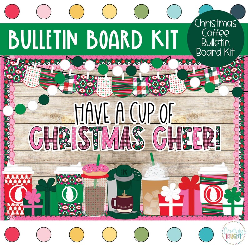 Christmas Coffee- Winter - December Bulletin Board - Etsy