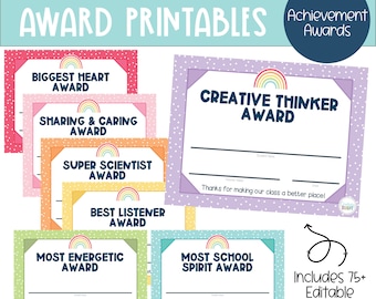 End of the Year Awards, Graduation Certificates, Preschool Awards ...