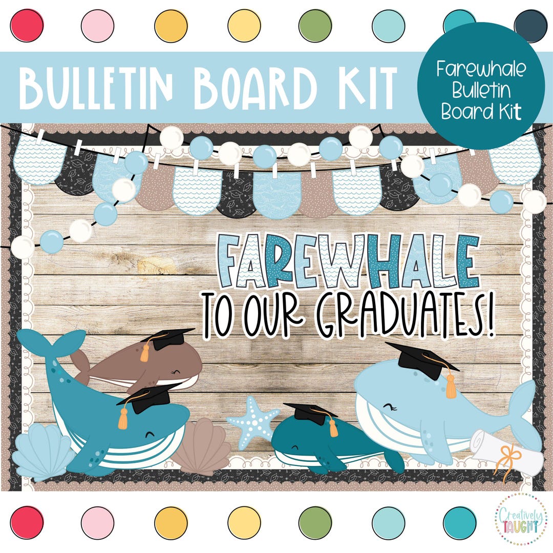 End of Year Bulletin Board Kit: Farewhale Theme (digital Download) - Etsy