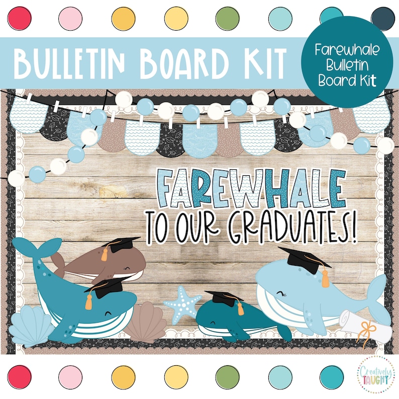 End of Year Bulletin Board Kit: Farewhale Theme (digital Download) - Etsy