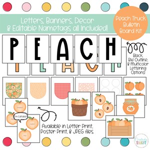 Peachy Sweet Truck- Summer Bulletin Board Kit - Etsy