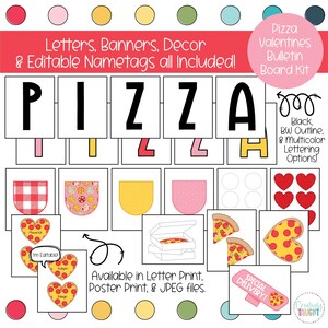 Pizza Delivery Truck - Valentines - February Bulletin Board Kit - Etsy