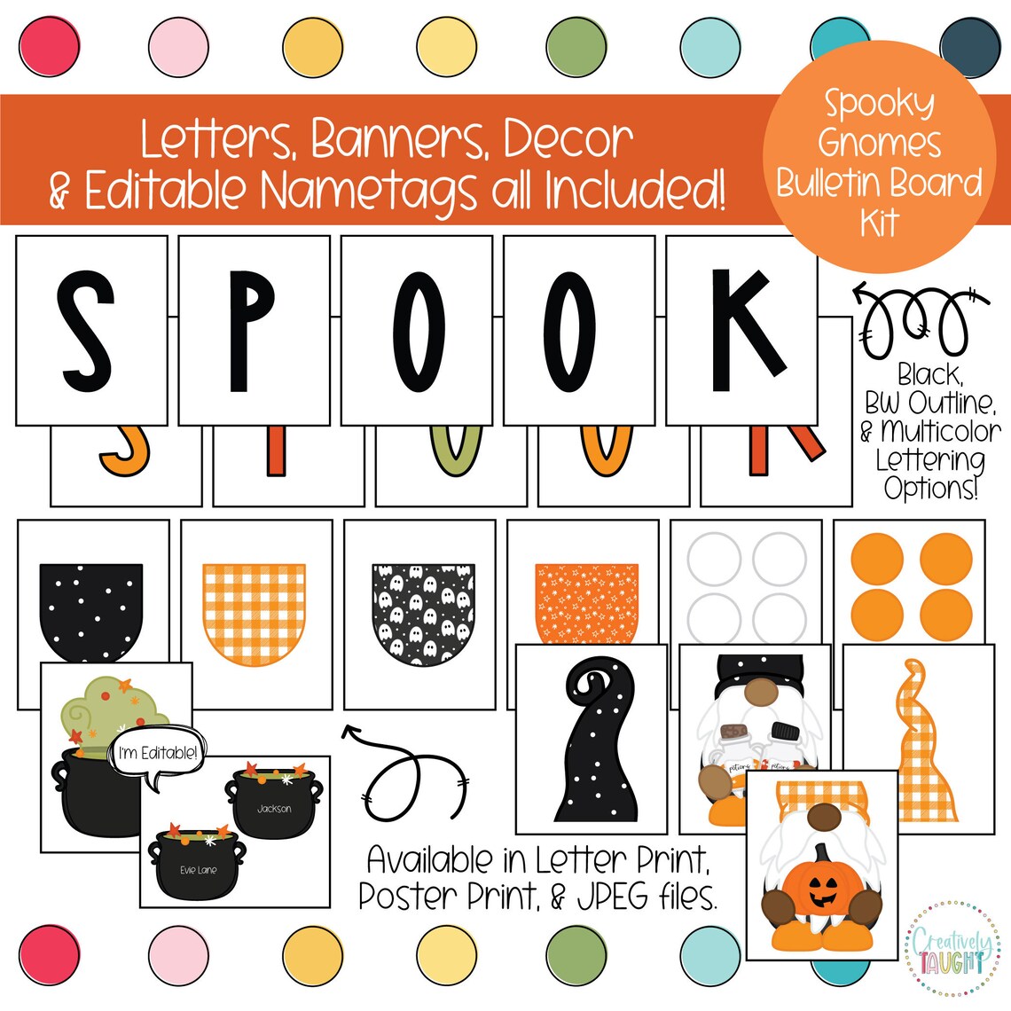 Halloween Gnomies - Fall - Halloween - Bulletin Board Kit - Etsy