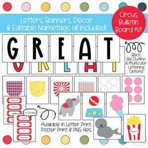 Circus - Carnival Classroom Theme Bulletin Board Kit - Etsy