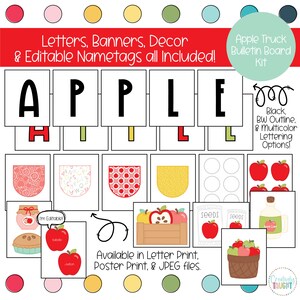 Apple Truck - Back to School - August Bulletin Board Kit - Etsy