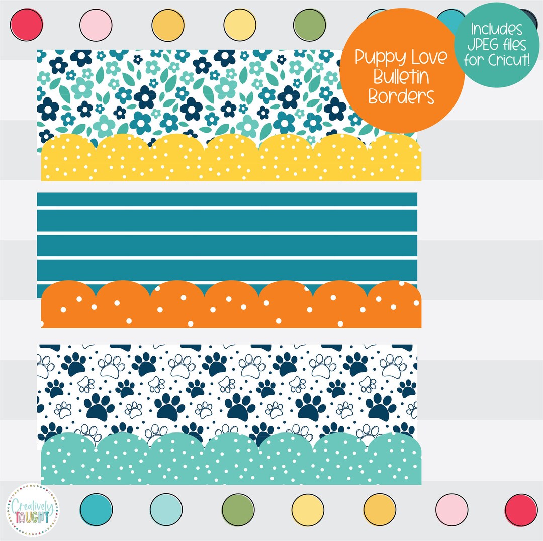Puppy Love Back to School Bulletin Board Borders - Etsy