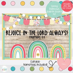 Spring Rainbows March Bulletin Board Kit - Etsy