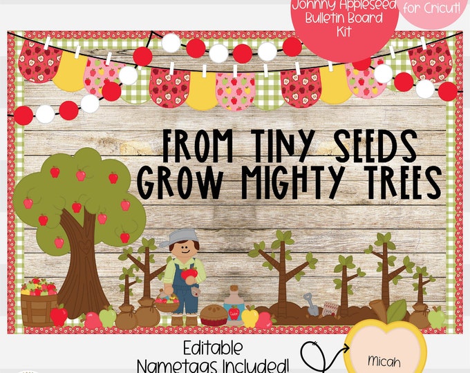 Fall Apple Bulletin Board Kit Straight and Scalloped Edges - Etsy