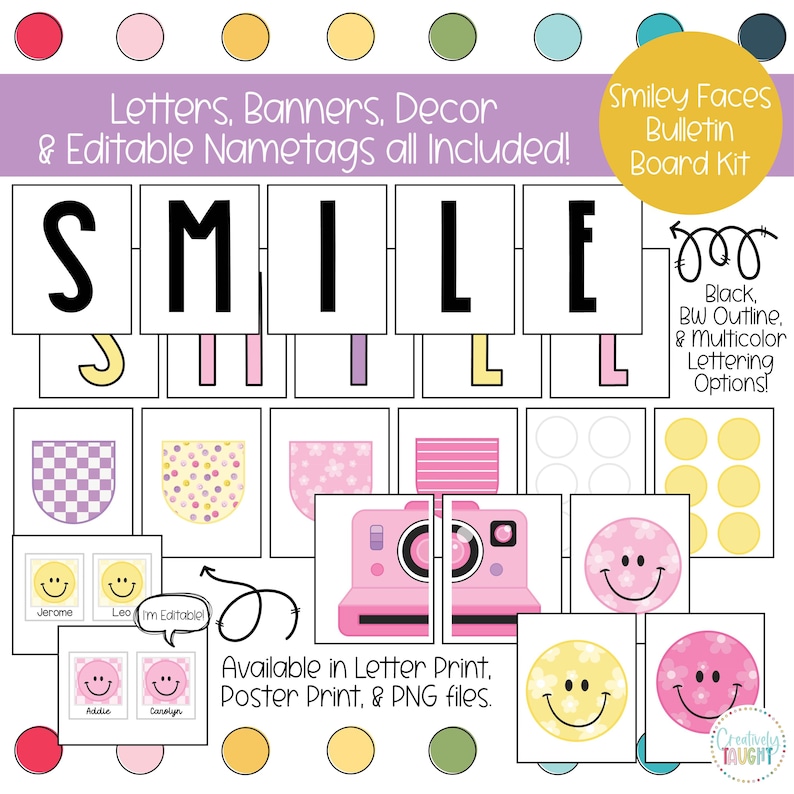 Smileys Back to School Bulletin Board Kit: Digital Health Education ...