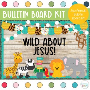 Wild About Learning - Zoo Animals Bulletin Board - Etsy