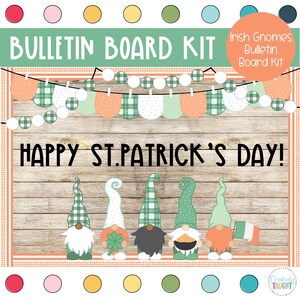 Irish Gnomes - St Patrick’s Day - March Bulletin Board Kit - Etsy