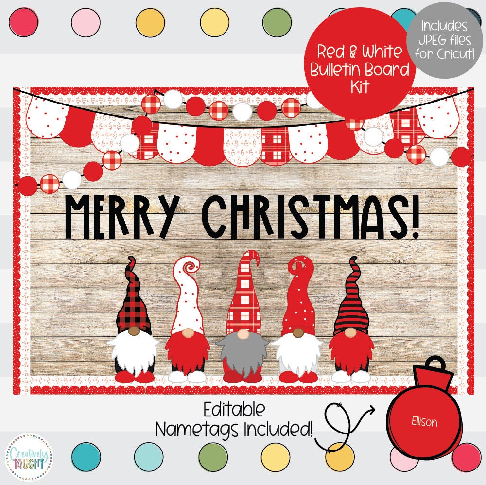 Red and White Gnomes Christmas Gnomes Christmas Bulletin - Etsy