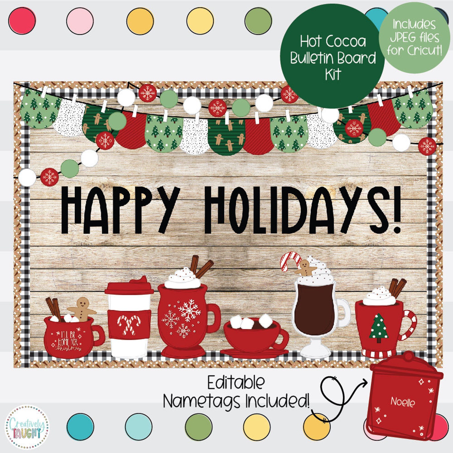 Hot Cocoa Christmas December Bulletin Board Kit - Etsy