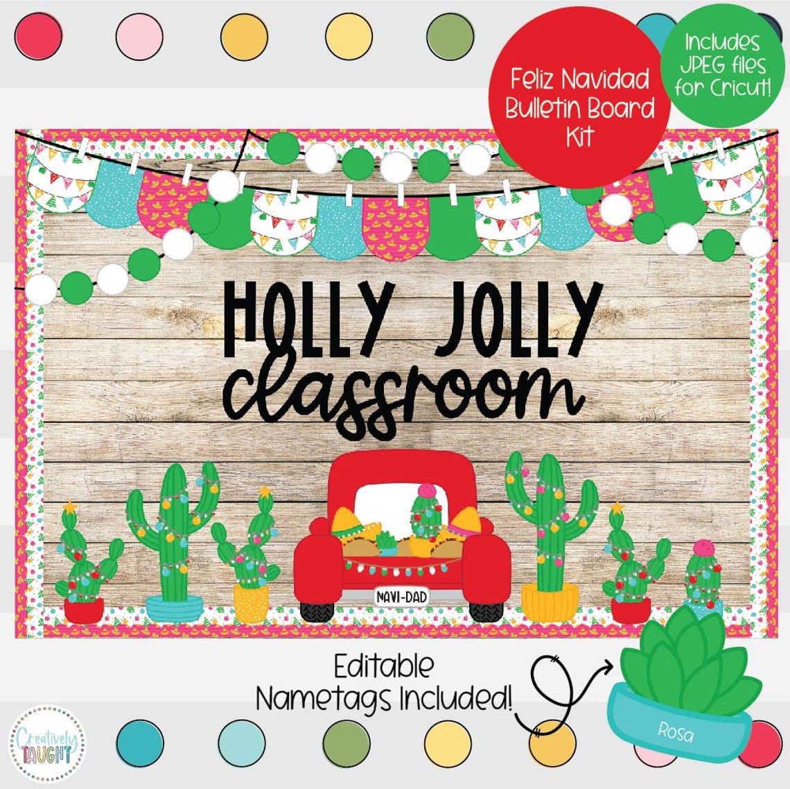 Feliz Navidad Ethnic Christmas Bulletin Board - Etsy