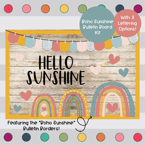 Boho Ocean Back to School and End of Year Bulletin Board Kit - Etsy