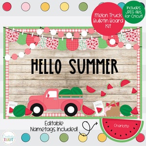 One in a Melon Summer Truck Bulletin Board Kit - Etsy