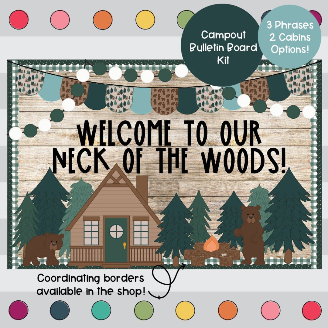 Happy Campers Library Bulletin Board Kit - Etsy