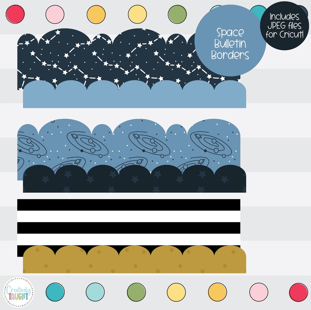 Space Planets Science Bulletin Board Borders - Etsy