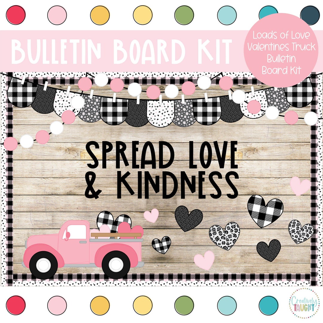 Loads of Love - Valentines Truck - February Bulletin Board Kit - Etsy