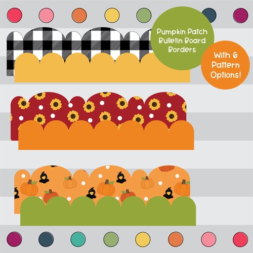 Pumpkin Patch Fall Bulletin Board Borders - Etsy