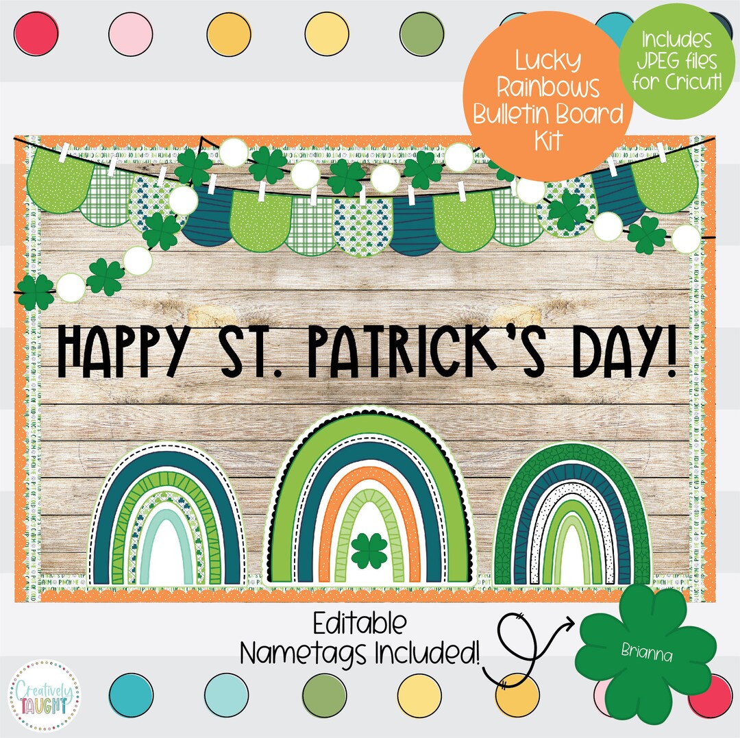 Cutest Clovers in the Patch St. Patricks Day Bulletin Board - Etsy