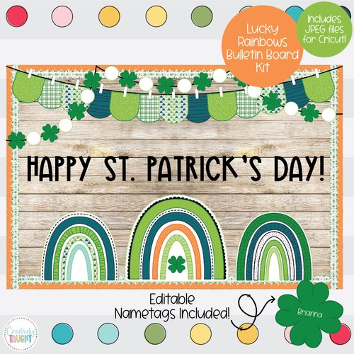 Retro 90's St. Patrick's Day Bulletin Board Kit - Etsy
