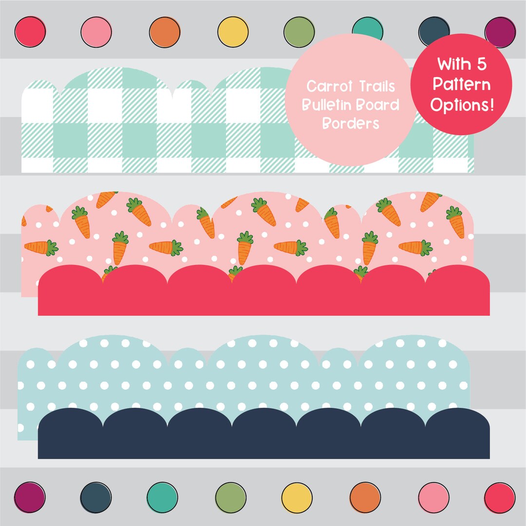 Carrot Trails Easter Bulletin Board Borders - Etsy