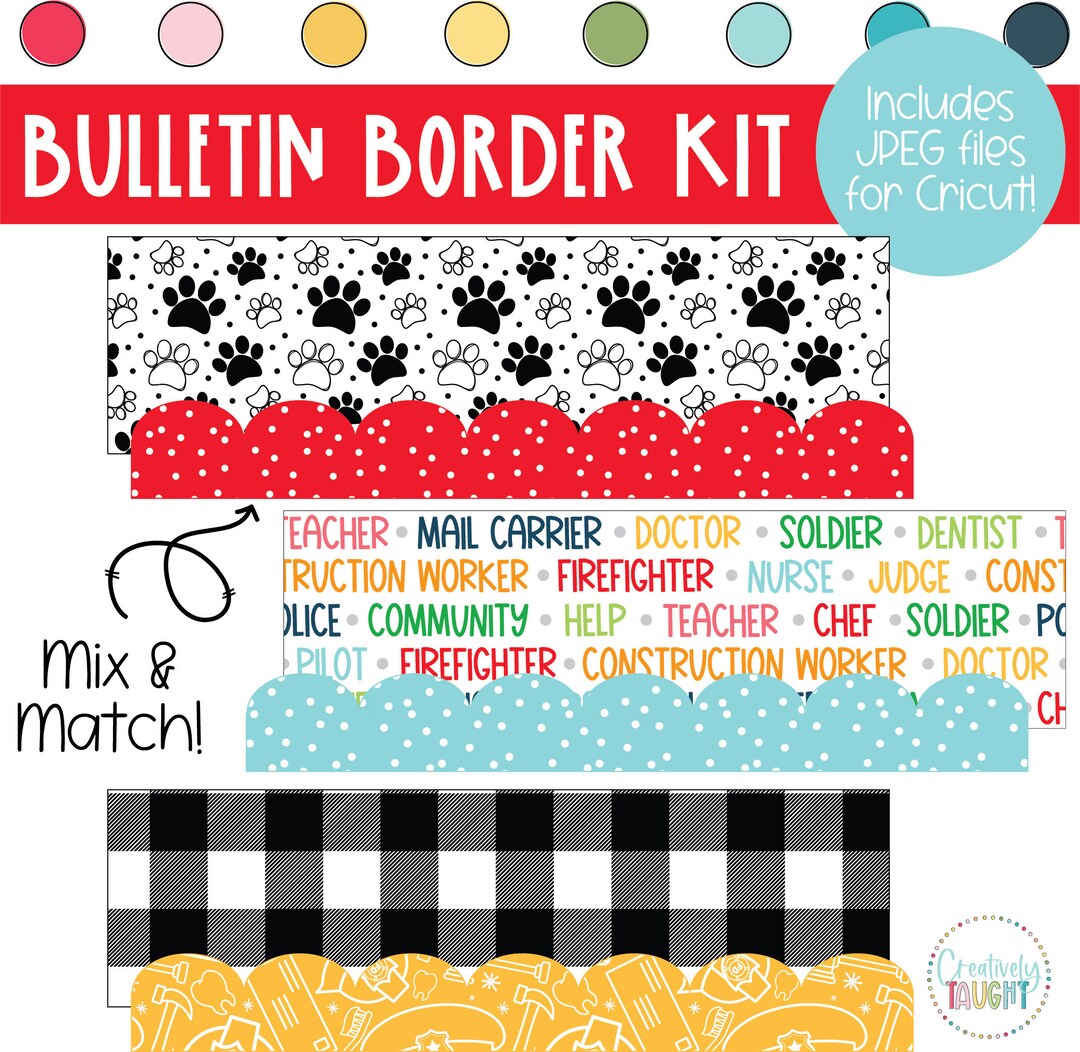 Community Pups Bulletin Board Borders - Etsy
