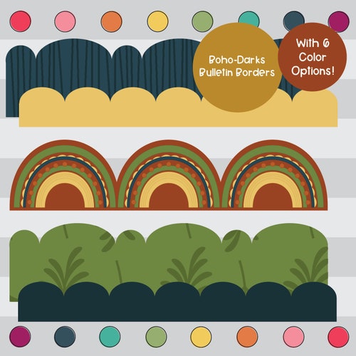 PRINTABLE Autumn Floral Bulletin Board Borders Printable - Etsy