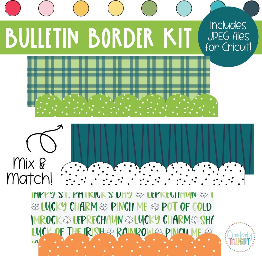 Lucky Rainbows St Patricks Day March Bulletin Board Borders - Etsy
