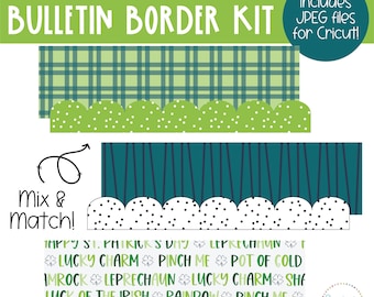 St. Patrick's Day BORDERS 40 Bulletin Board Borders Printable Set 40 ...