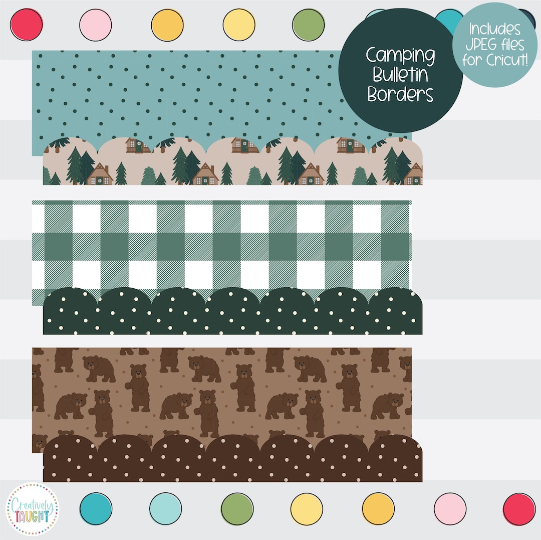 Camping Library Bulletin Board Borders - Etsy