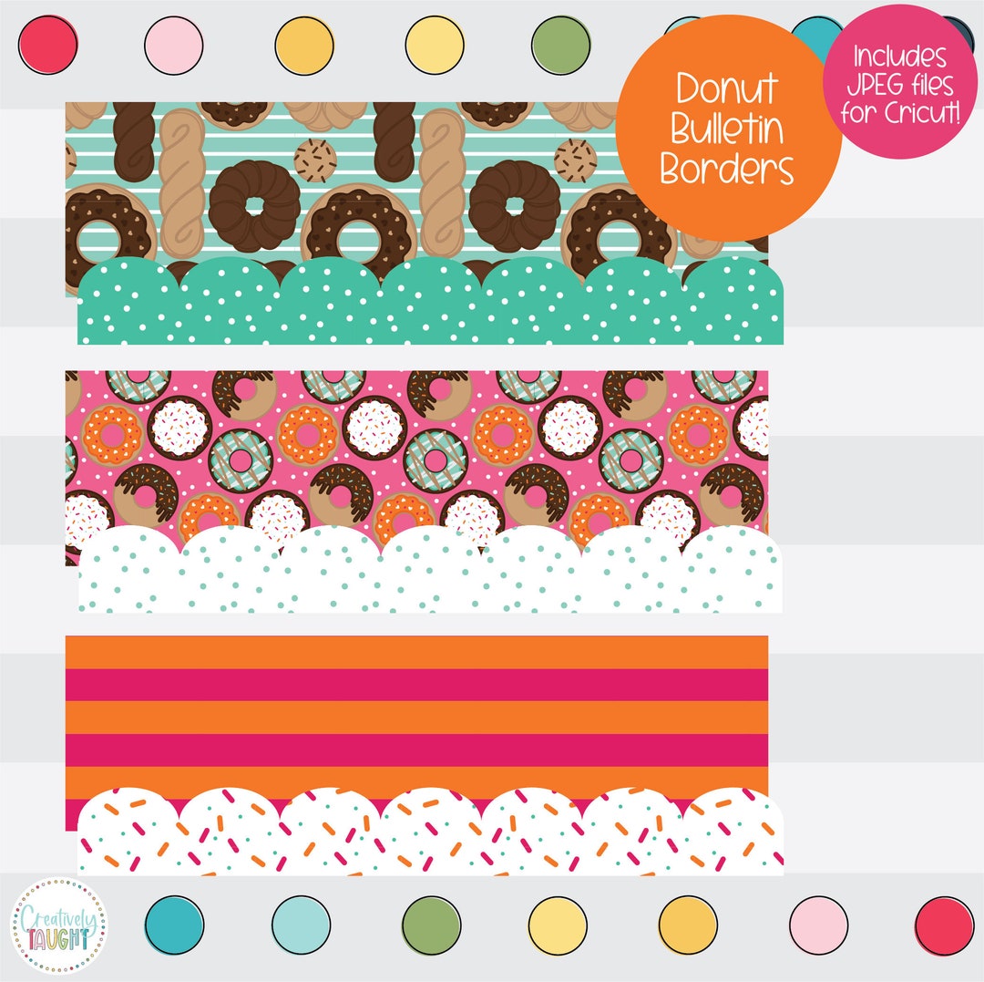 Donuts Summer Bulletin Board Borders - Etsy