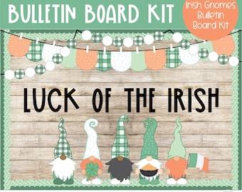 Happy St. Patrick's Day Gnome Bulletin Board Kit-march Bulletin Board ...