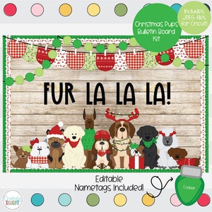 Christmas Pups Christmas December Bulletin Board Kit - Etsy