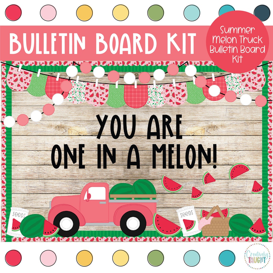 One in a Melon - Summer Truck Bulletin Board Kit - Etsy