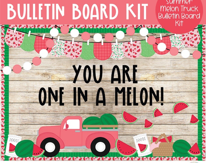 One in a Melon Summer Truck Bulletin Board Kit - Etsy