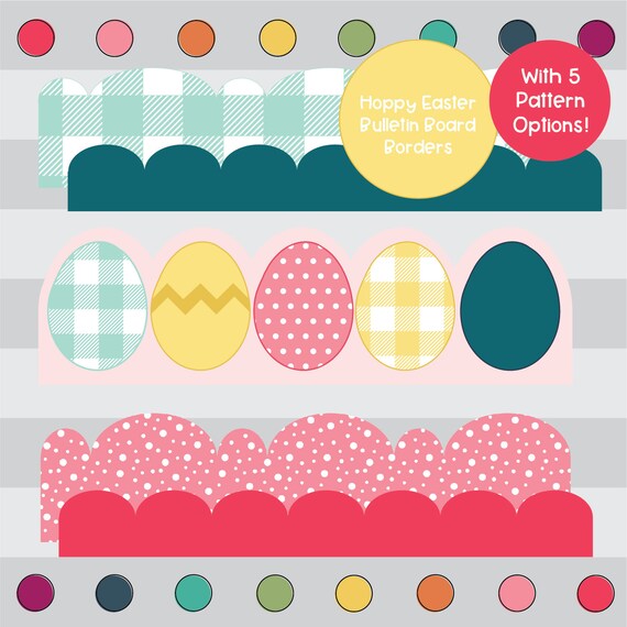 Bunny Gnomes Easter Bulletin Board Borders | Etsy